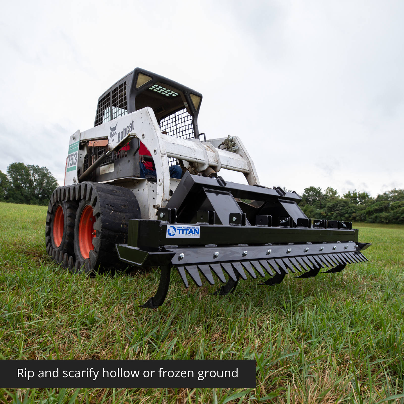 Titan Attachments 72in Ripper Scarifier Skid Steer Attachment, W/Ripper ...