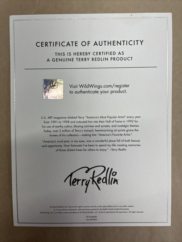 TERRY REDLIN CUSTOM FRAMED / MATTED Aroma Of Fall B96 | eBay