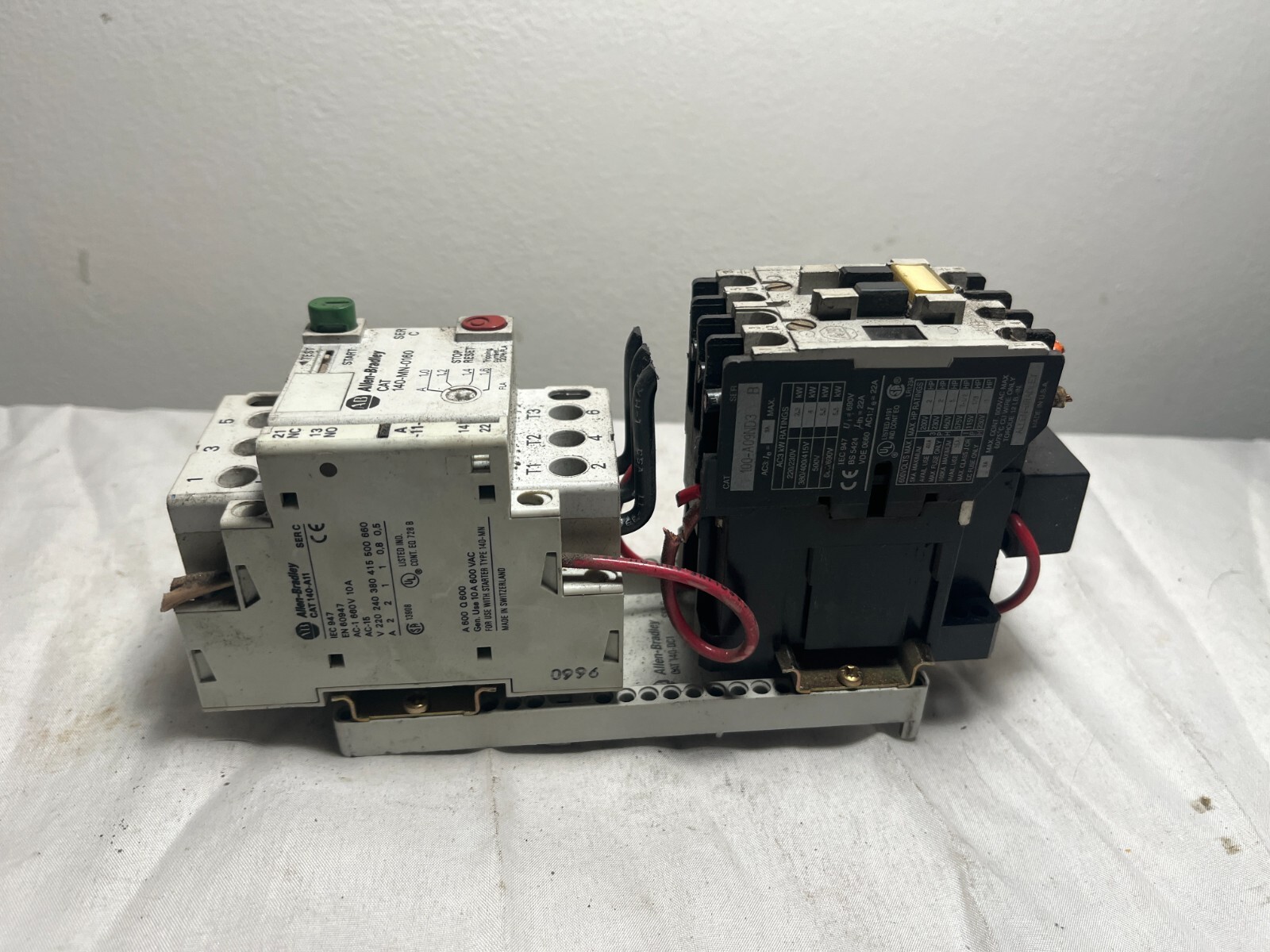 Allen-Bradley 140-MN-0160 SER C Motor Starter WITH CONTACTOR 100-A12ND3 ...