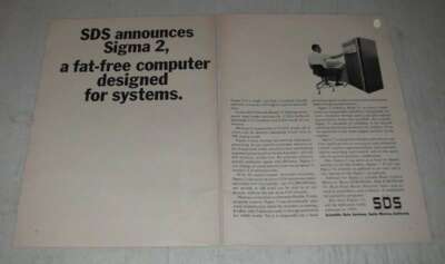 1966 SDS Sigma 2 computer Ad - Fat-Free Computer for Systems | eBay