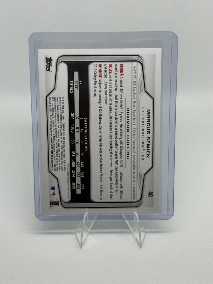 2014 Bowman #40 Marcus Semien | eBay