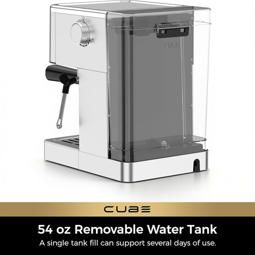 Cube Espresso Machine with Milk Frother Steam Wand 20 Bar Pro | eBay