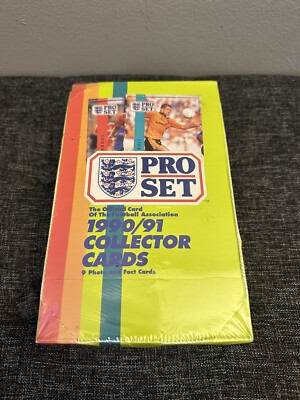 1990-91 Football Association Soccer Collector Cards Sealed Box, 48 ...