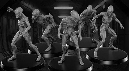 Alien Xenomorph 3D Printed Model Figure Custom Sci-Fi Horror ...