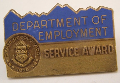 Colorado State Employment Depart Service Award Vintage Lapel Pin/Tie ...