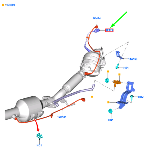 FORD FOCUS MK4 C519 HO2S JX61-9Y460-EA 2218077 NEW ORIGINAL | eBay
