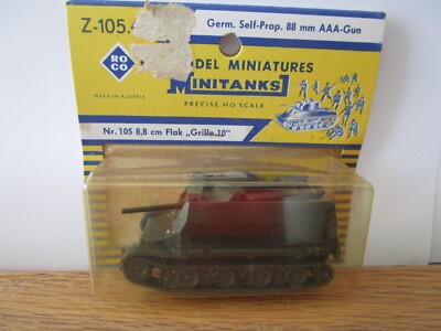 Vintage Roco HO 1/87 Scale Model WWII Z-105 Flak Tank Tank Military NIB ...