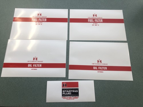 IH International Restoration Filter Wrap Decal Package Red 5 Pieces | eBay