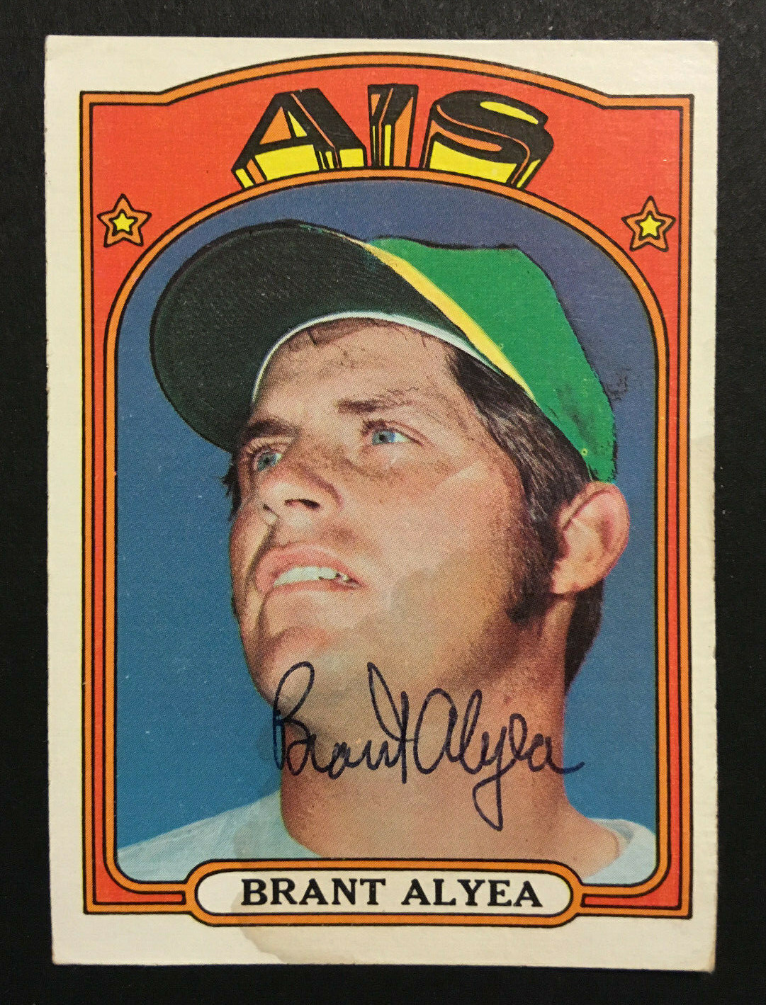 Brant Alyea A's Athletics signed 1972 Topps baseball card #383 Auto ...