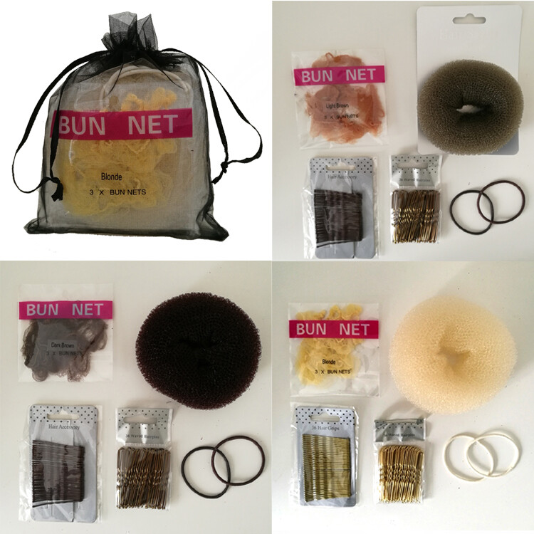 Bun Starter Kit Back to School Girls Hair Accessories Nets Grips Pins ...
