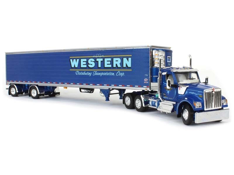 Kenworth W990 Day Cab w/Utility Reefer Trailer Diecast 1:64 Scale Model ...