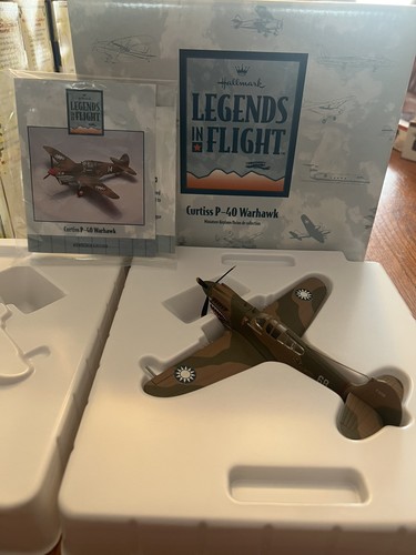 Hallmark Legends In Flight Curtiss P-40 Warhawk WWII Diecast Airplane ...