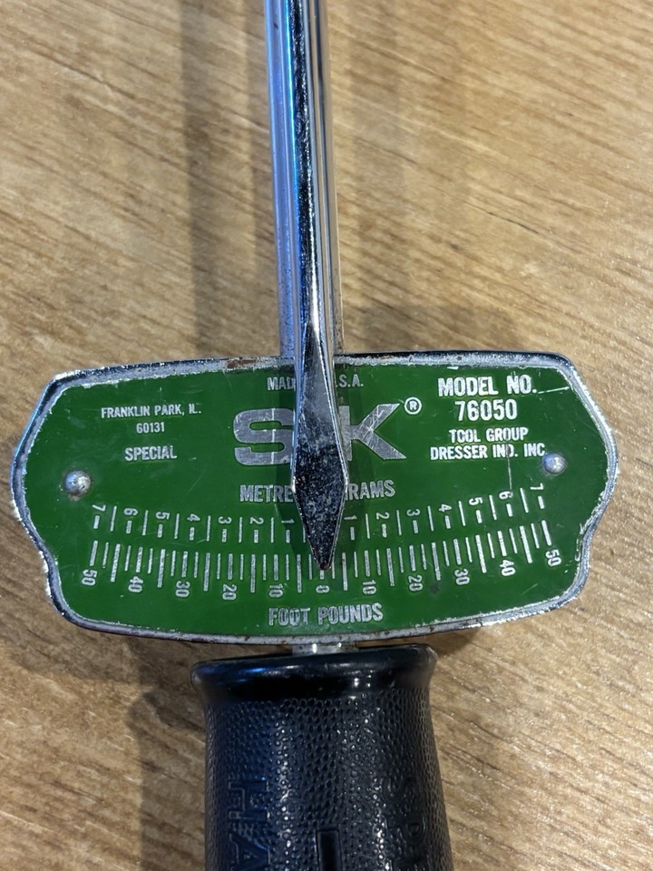 Vintage SK 3/8” Fixed Beam Torque Wrench 0-50 ft/lb Model 76050 VGC | eBay