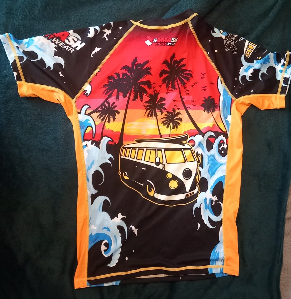 BJJ globetrotter BJJ Rash Guard short Sleeve Top - MMA UFC Grappling ...