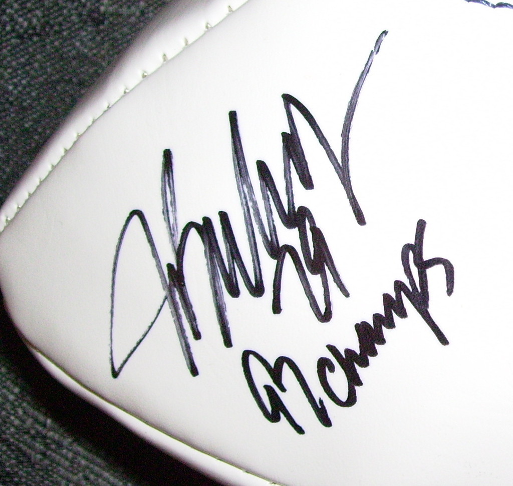 JEFF BACKUS MICHIGAN WOLVERINES SIGNED & INSCRIBED FULL SIZE FOOTBALL ...