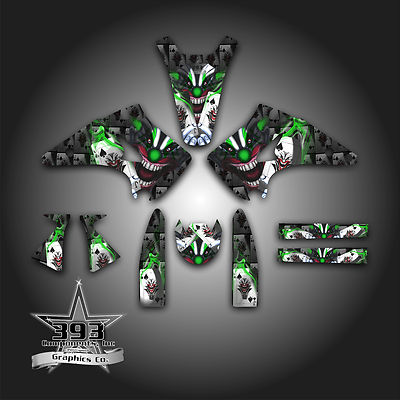 2003-2008 Kawasaki KX 125 KX 250 Graphics Kit Decals Evil Joker Black ...