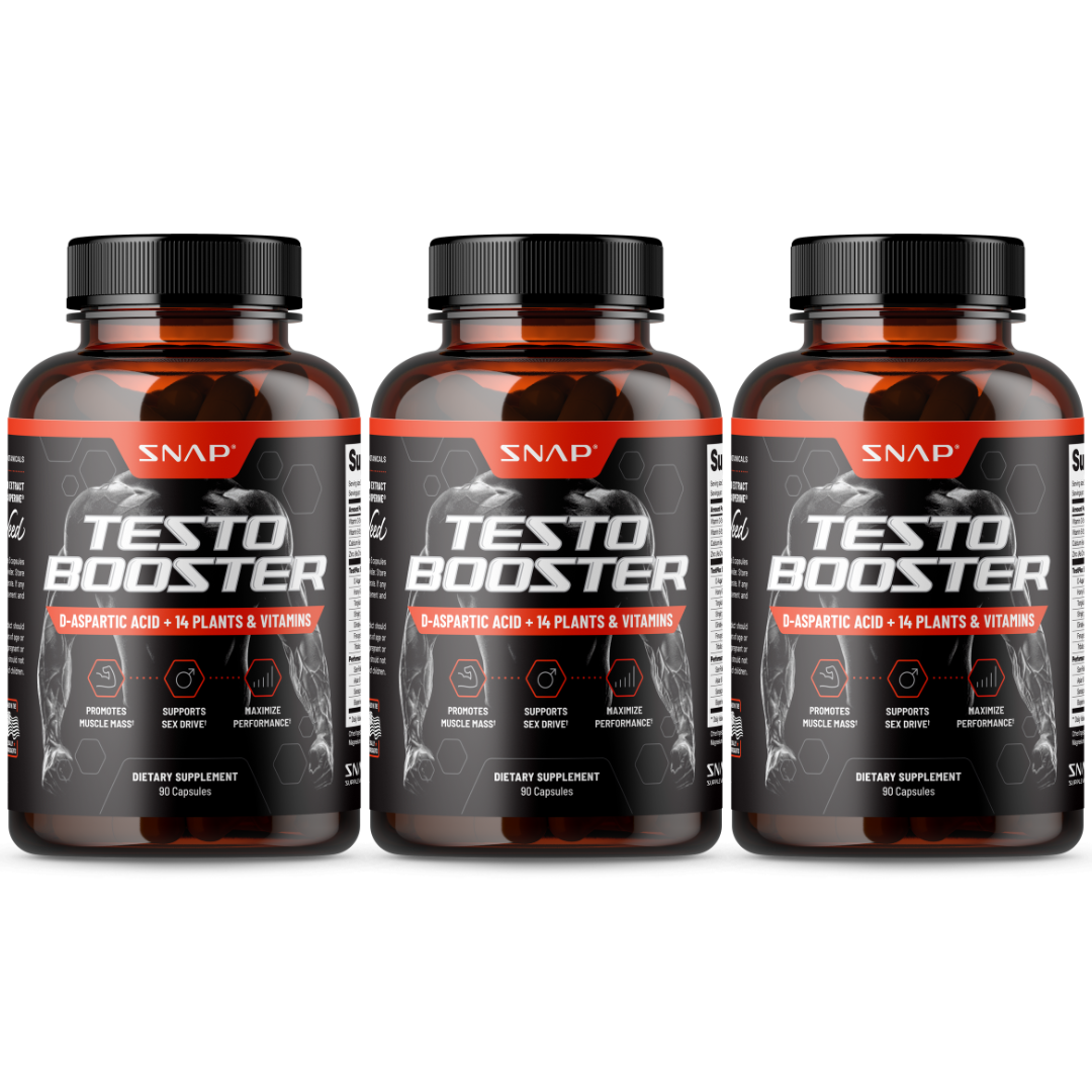 Snap Supplements Men's Testo Booster, Energy Stamina Muscle Growth ...