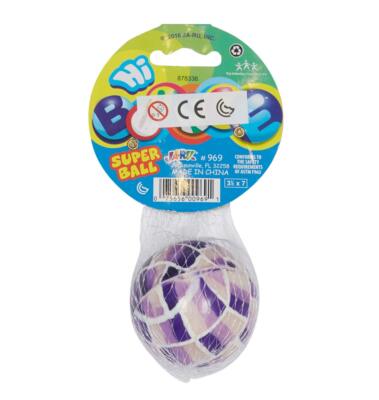 Ja-RU High Bounce Swirl Super Balls, 2 Inch, 60 mm, Colors May Vary, 1 ...