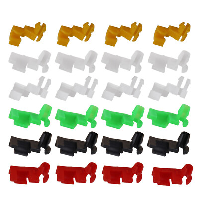 24pcs Car Rivets Door Lock Rod Clips Nylon Rod Push Fasteners Clips Kit ...