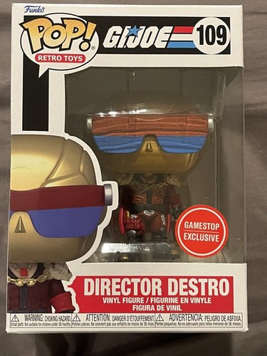 New In Box Funko Pop Retro GI Joe Director Destro GameStop Exclusive ...