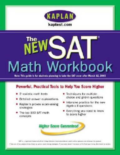 Kaplan New SAT Math Workbook (Kaplan SAT Math Workbook) - Paperback - GOOD | eBay