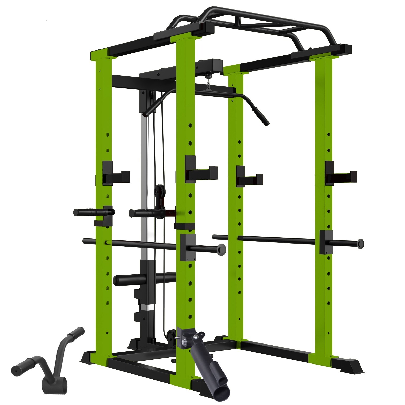Power Rack Power Cage Squat Rack Home Gym Equipment Bench Press Rack Green | eBay