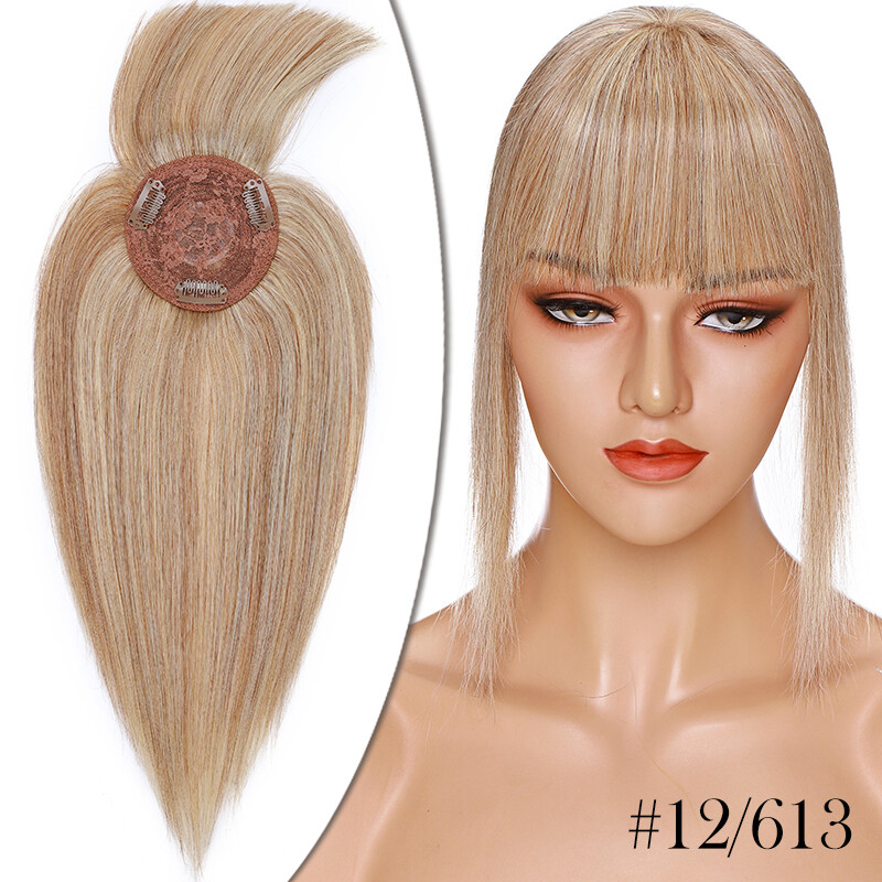 Clip in Remy 100% Human Hair Topper Toupee Women Hairpiece Wiglets 150% ...