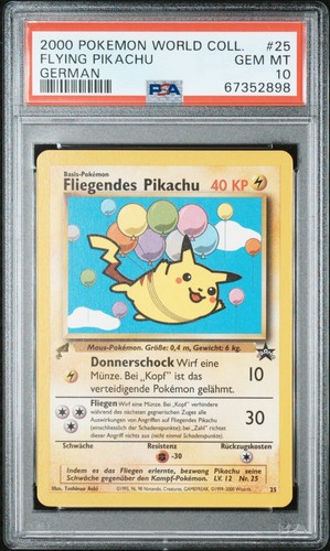 2000 POKEMON PIKACHU WORLD 25 FLYING PIKACHU GERMAN PSA 10 | eBay