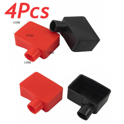 4x Battery Terminal Covers Positive Negative Cable Car Insulating ...