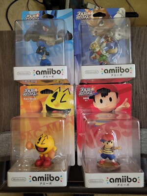 Amiibo JP Lot - Lucario, Fox, Pacman, Ness - New in Box | eBay