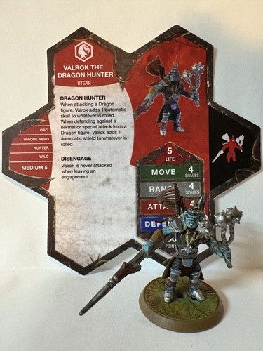 Orc Custom Heroscape Figure - Valrok Miniature + Card - D&D Miniature ...