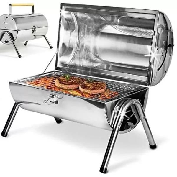 Lifestyle Portable Stainless Steel Barrel BBQ Barbecue Table Top LSS105 ...