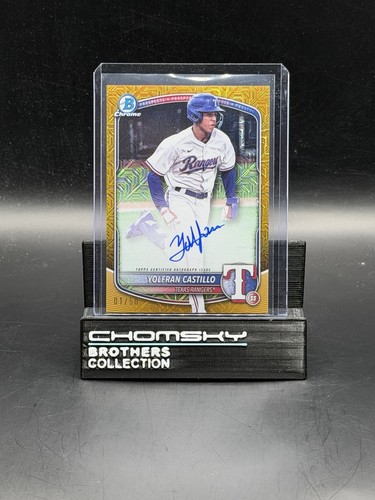 2025 Bowman Chrome Autographs Yolfran Castillo #BMA-YC Gold 01/50 | eBay