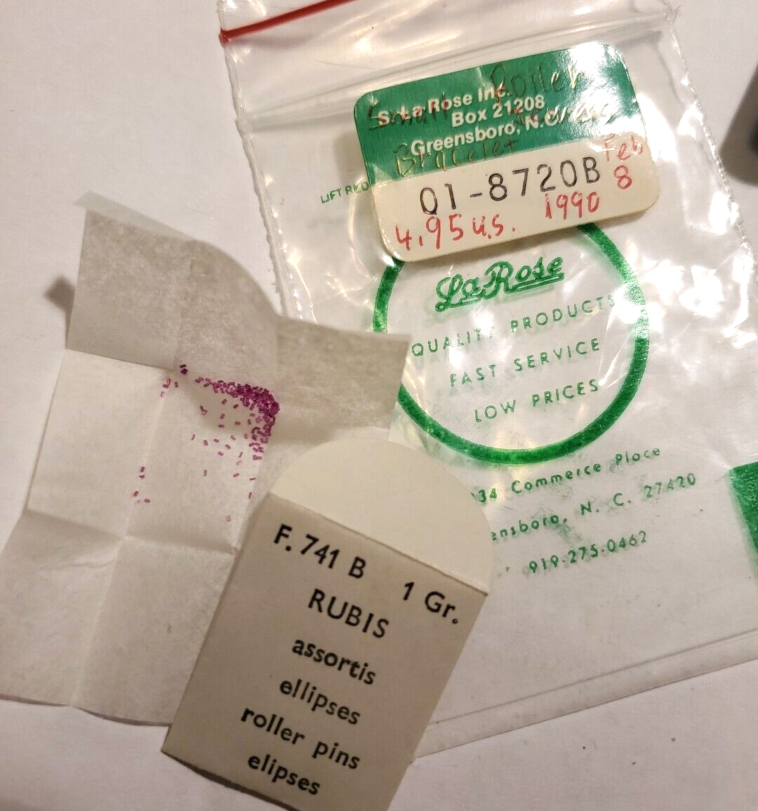 NOS Bracelet/Wrist Watch Roller pins jewels Assortment from S.LaRose | eBay