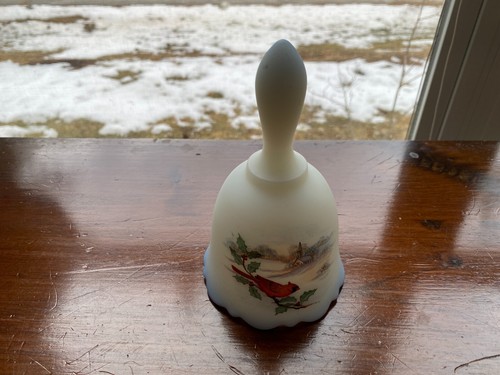 Fenton Bell Birds In Winter Cardinal, Hand Painted, Limited Edition ...