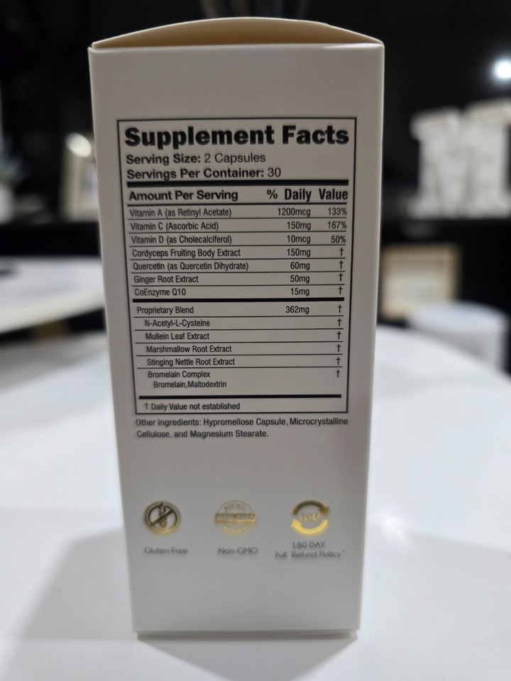 OmniBreathe Lung Cleanse & Detox Supplement by OMNITE 60 capsules free ...