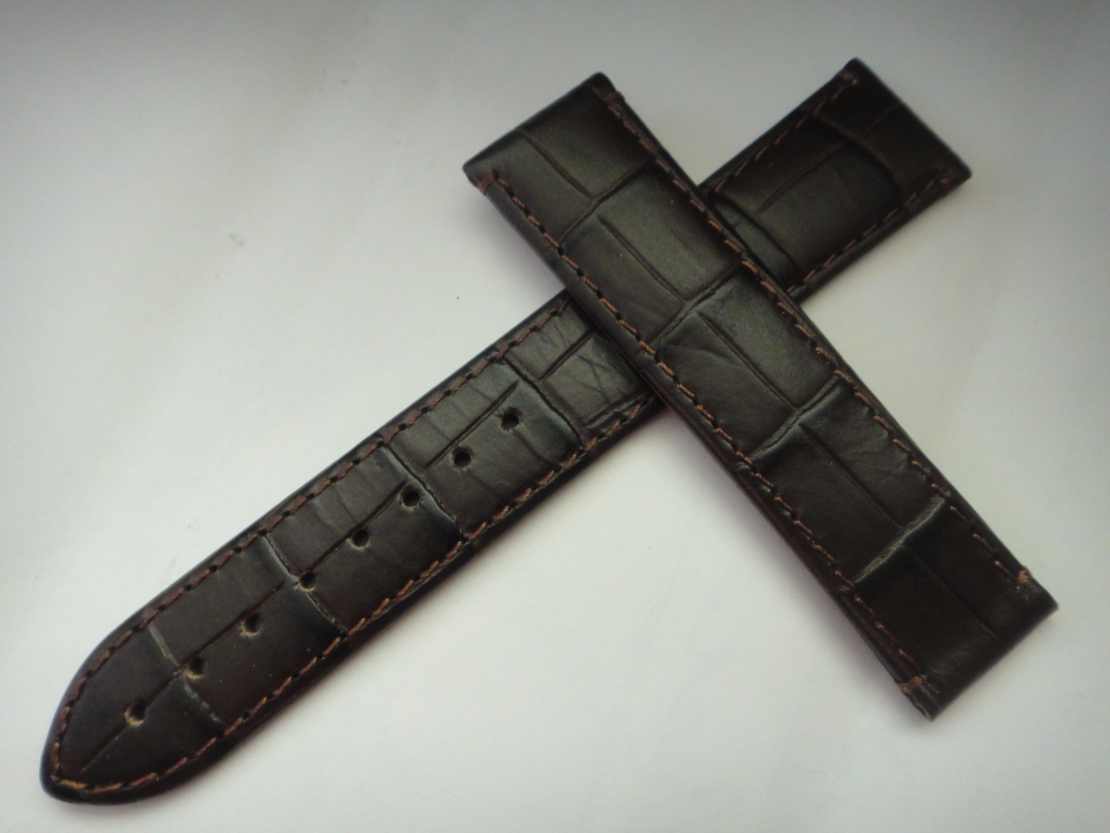 Genuine ORIS 18mm Brown case 581 7606 Leather band strap bracelet ...
