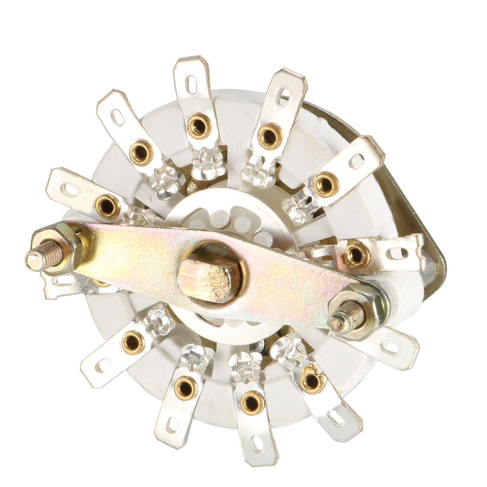 4pcs 12Pin 2P5T 2 Pole 5 Position Selectable 1Deck Band Selector Rotary ...