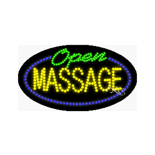 LED Neon Sign Open Massage 27"L x 15"H #24113 | eBay