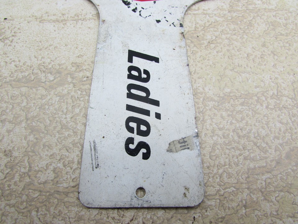 Vintage TEXACO Restroom Sign Gas Station Toilet Bathroom Key Fob Ladies ...