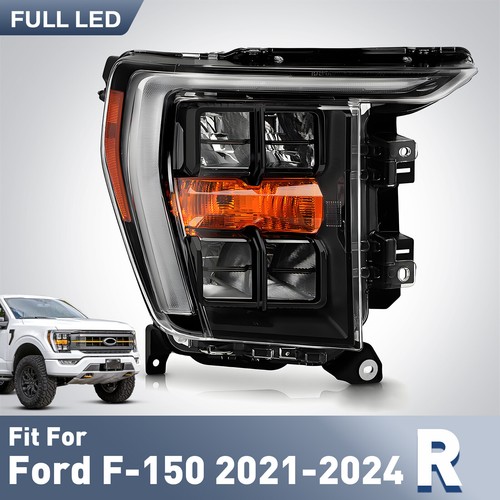 For 2021-2023 Ford F-150 LED Headlight Black Bezel w/o AFS Right ...