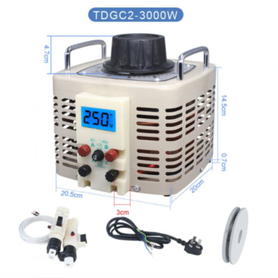 Single phase AC contact voltage regulator 220V Autotransformer 3KW 0v ...