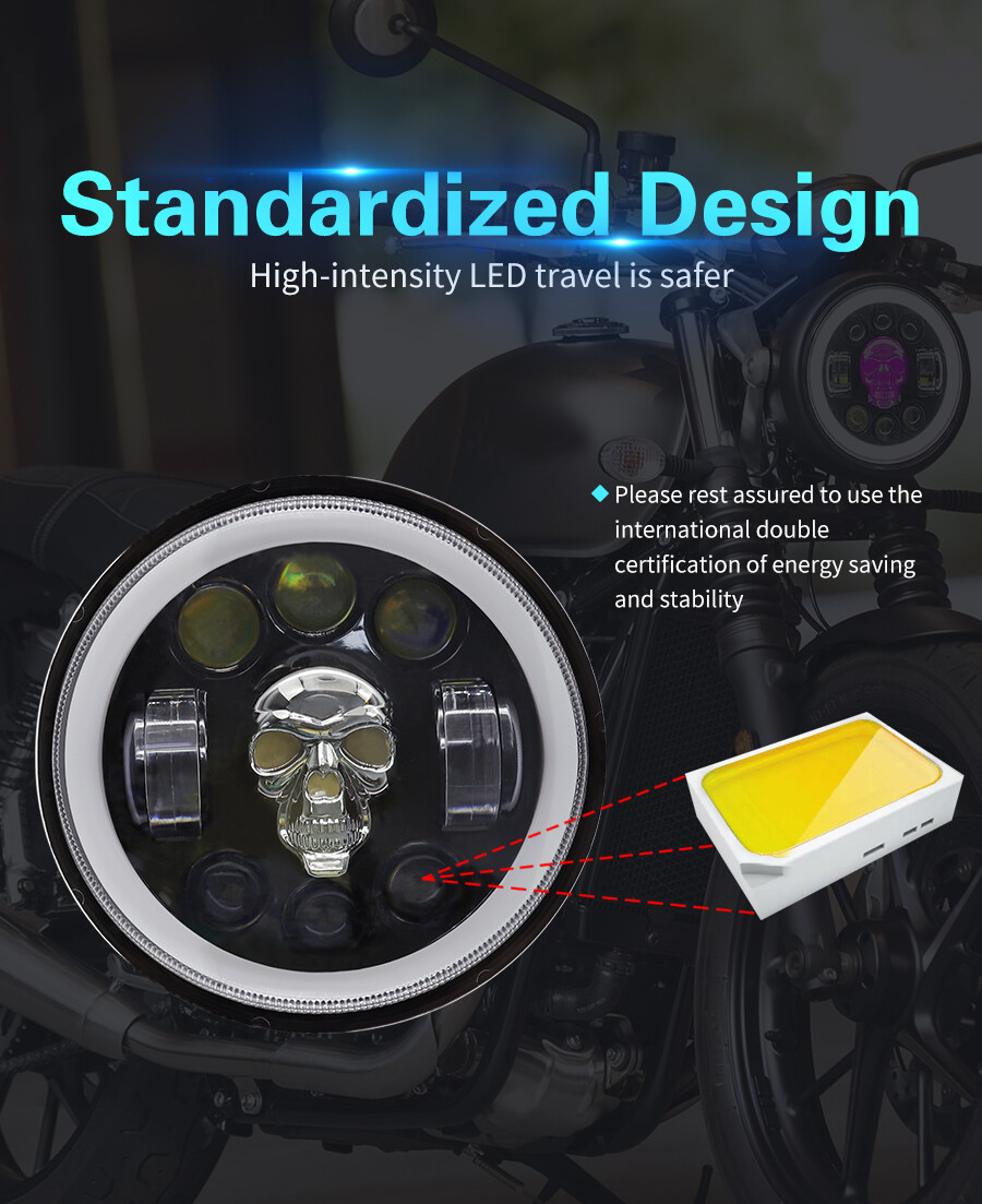 4x 5.75" 5-3/4 Halo RGB LED Headlights Hi/Lo For Chevy Chevelle El ...