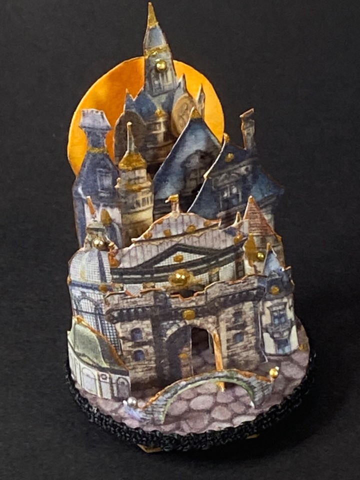 Artisan Halloween Lestat Vampire Castle Diorama 1:12 Dollhouse ...