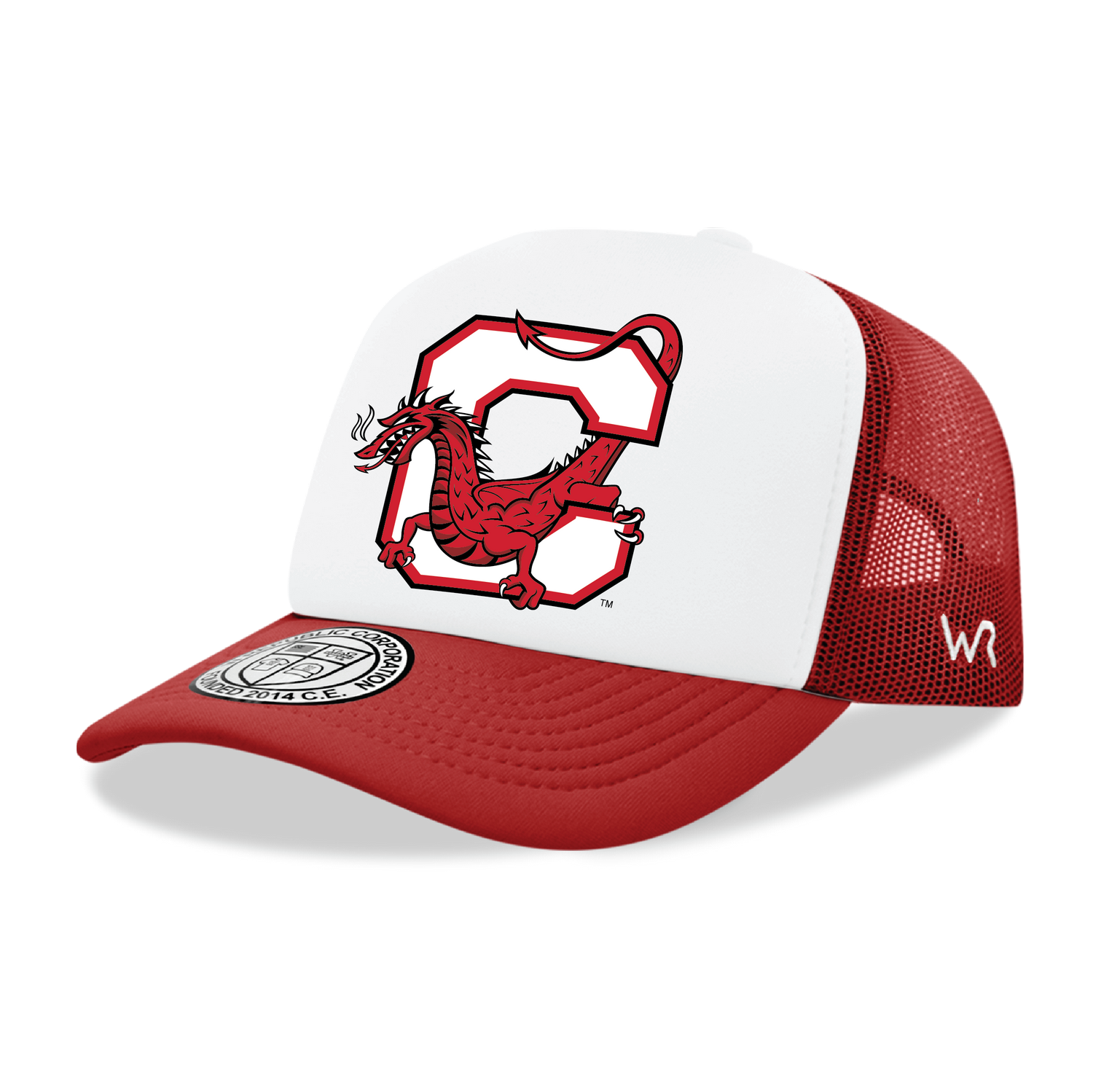 SUNY Cortland Red Dragons Trucker Mesh Snapback Jumbo Cap | eBay