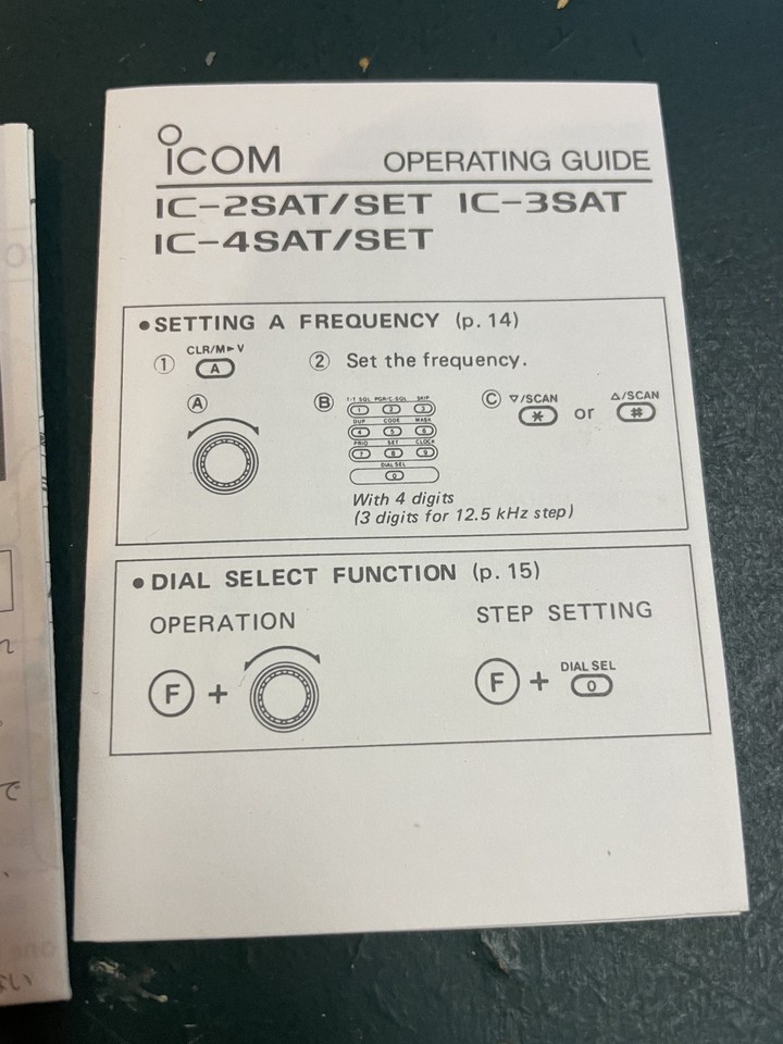 PARTS/REPAIR - ICOM IC-2SAT 2 METER VHF HAM RADIO HT TRANSCEIVER W/UT ...