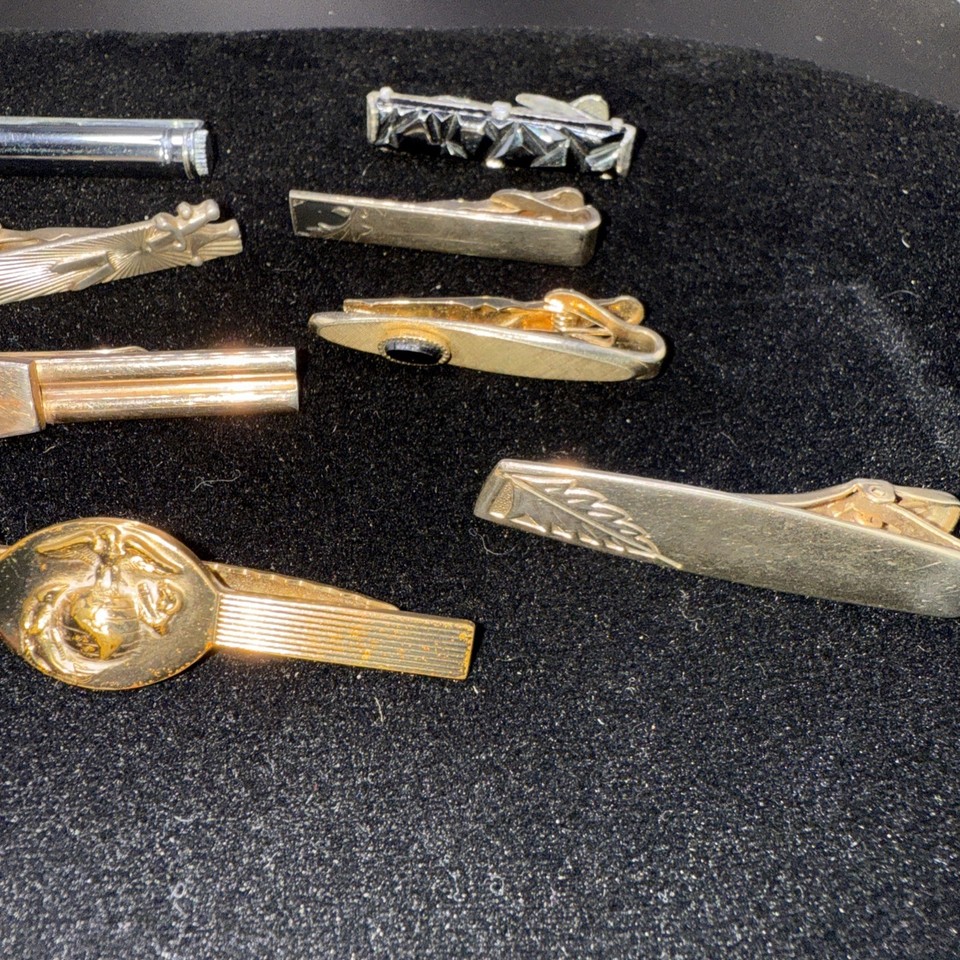 Lot Of 10 Vintage Tie Clips Swank Nice Assortment! | eBay