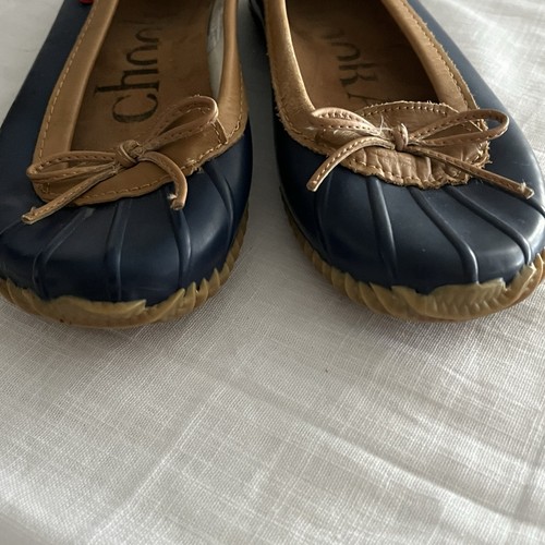 Chooka Duck Skimmer Waterproof Rain Ballet Flats Slip-on Navy Size 10 ...
