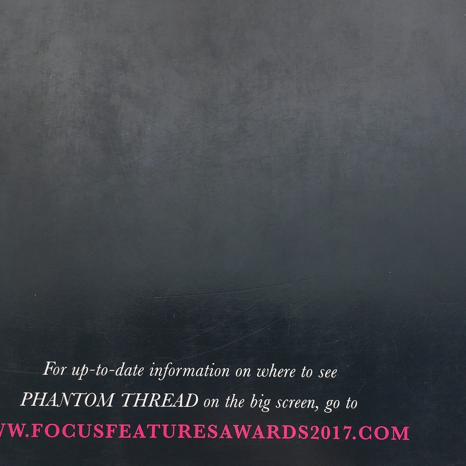 Phantom Thread For Your Consideration Best Original Screenplay FYC 2017 ...