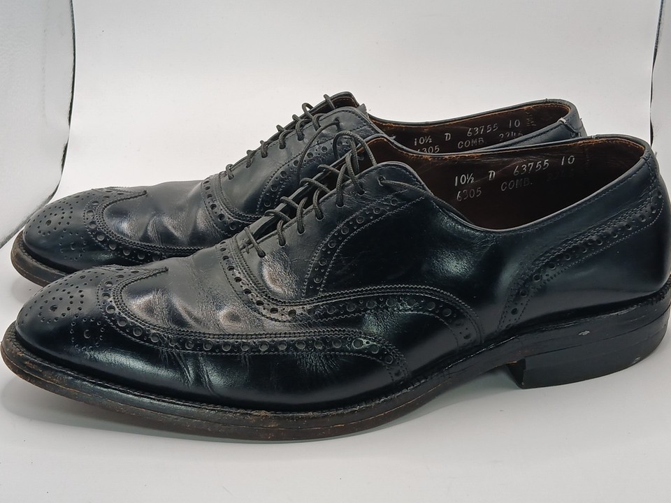 Allen Edmonds Nassau Ostendo Black Oxford Wingtip Made In USA 10.5 D | eBay